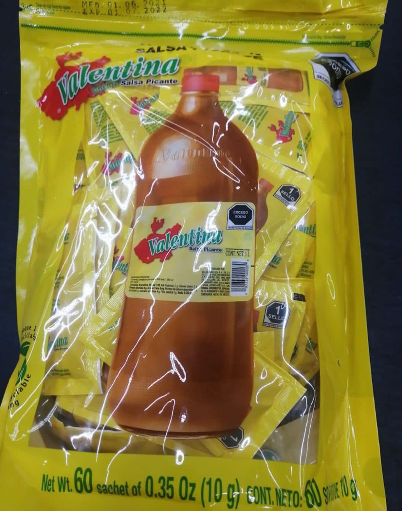 Salsa valentina en sobres 60 pzas 10g c/u – Central Dulcera©