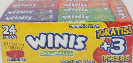 Winis TUBO Original FRUTAL 24 Pzas – Central Dulcera©