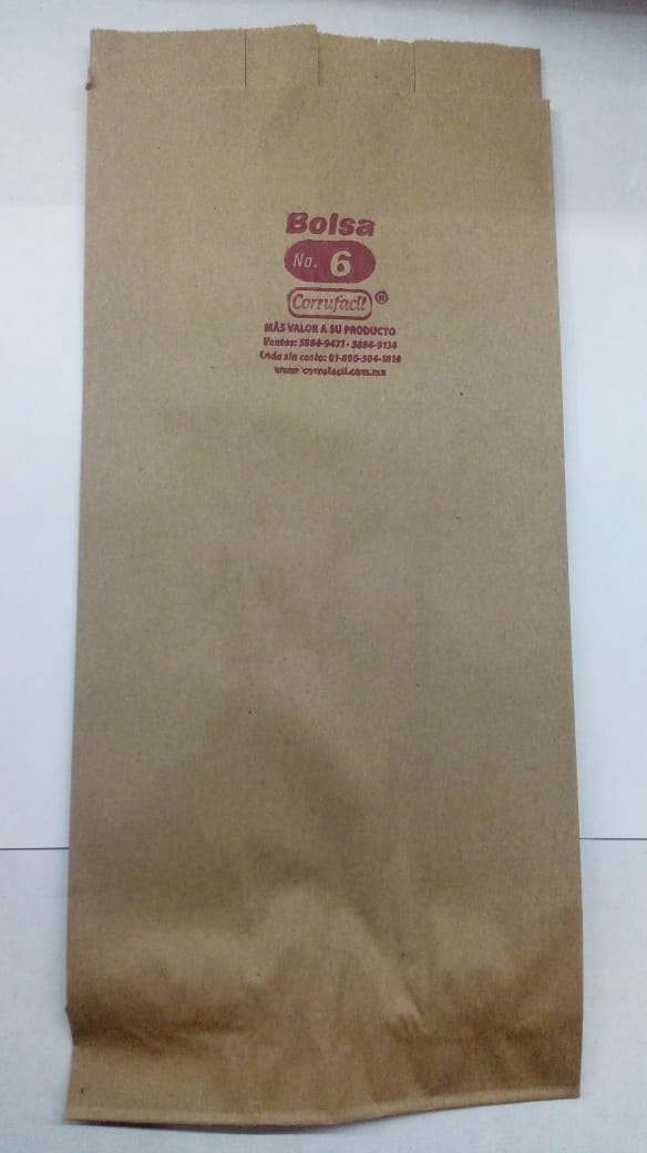 Bolsa Papel Estraza café #6 50 pzs aprox. – Central Dulcera©